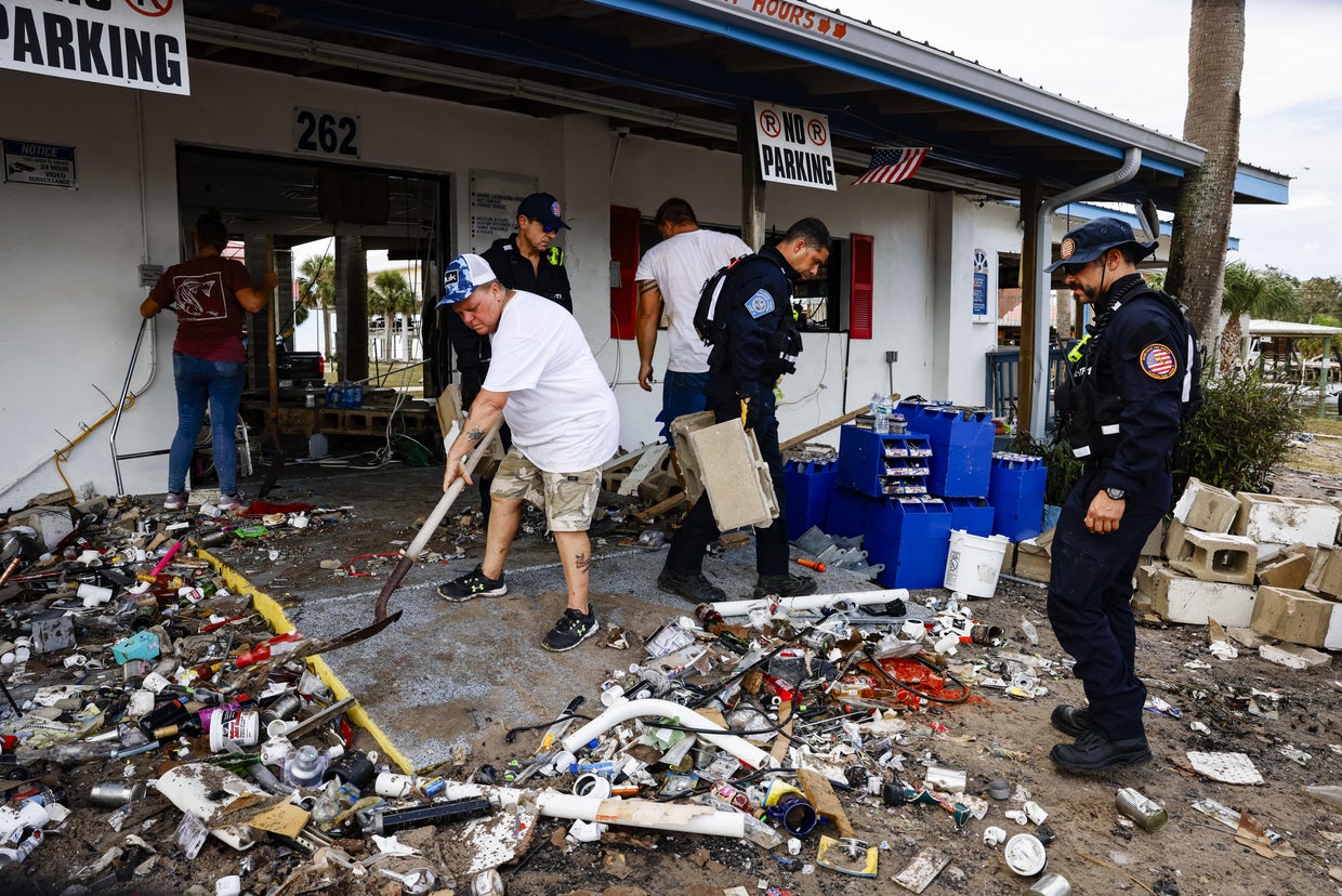 In Idalia's wake, a path of destruction and the start of cleanup - CBS News