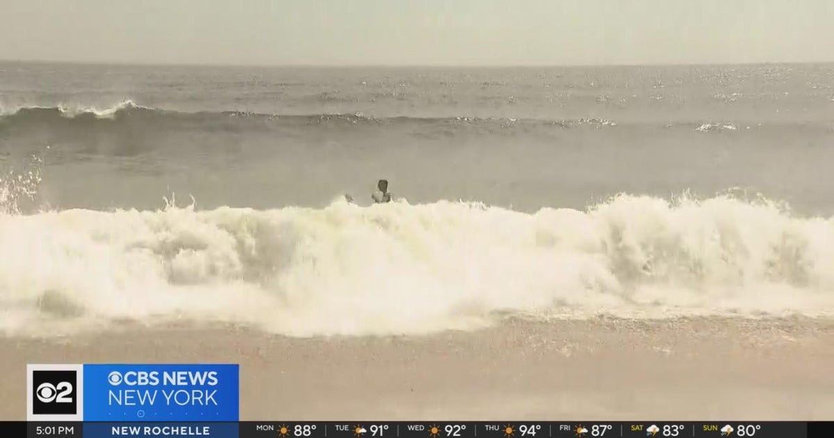 Rip currents posing problems at some New Jersey beaches - CBS New York