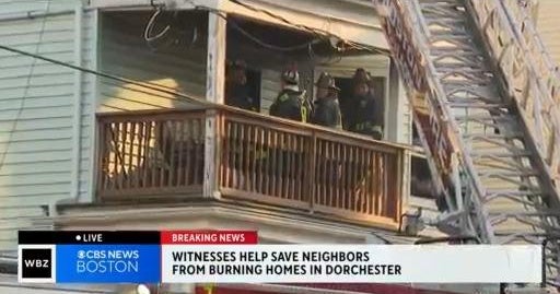 Witnesses help save residents from Dorchester fire - CBS Boston