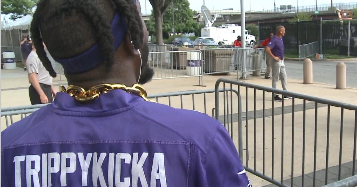 Ravens' super fan 'Trippy' shows off his purple passion in a loud way ...