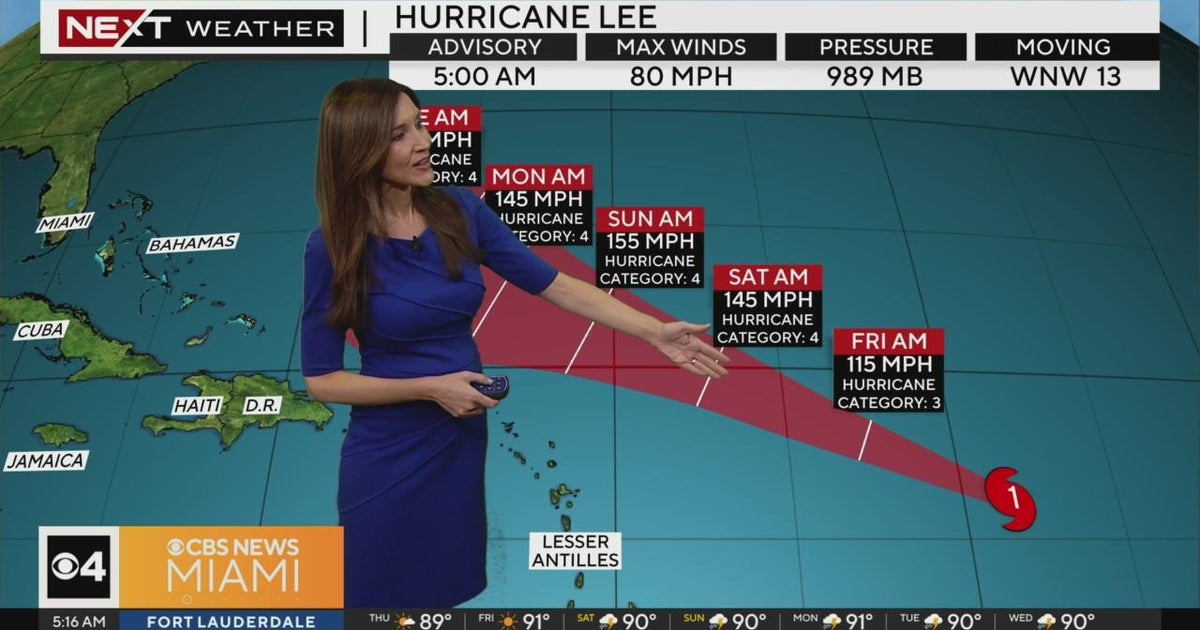 Tracking Hurricane Lee 9/7/2023 5AM - CBS Miami