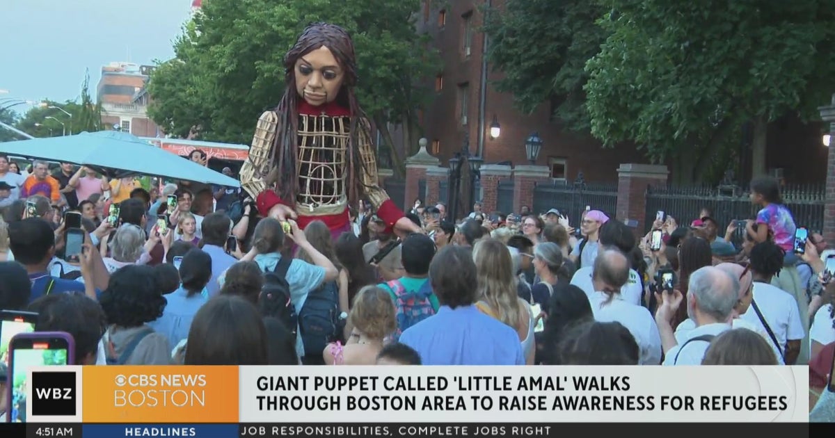 Little Amal, 12-foot puppet of Syrian refugee, begins cross-country ...