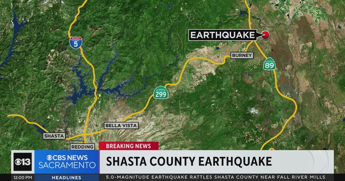 5.0-magnitude earthquake strikes Shasta County - CBS Sacramento