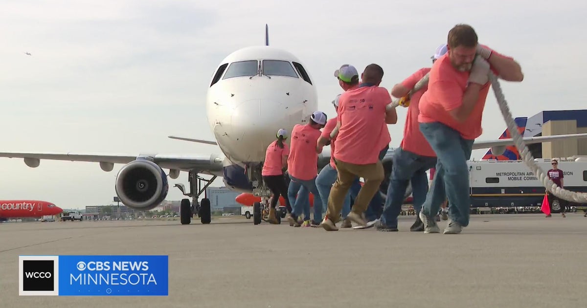 Plane pull raises money for Special Olympics Minnesota - CBS Minnesota