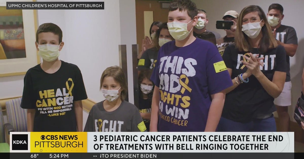 3 pediatric cancer patients celebrate the end of treatments with bell ...