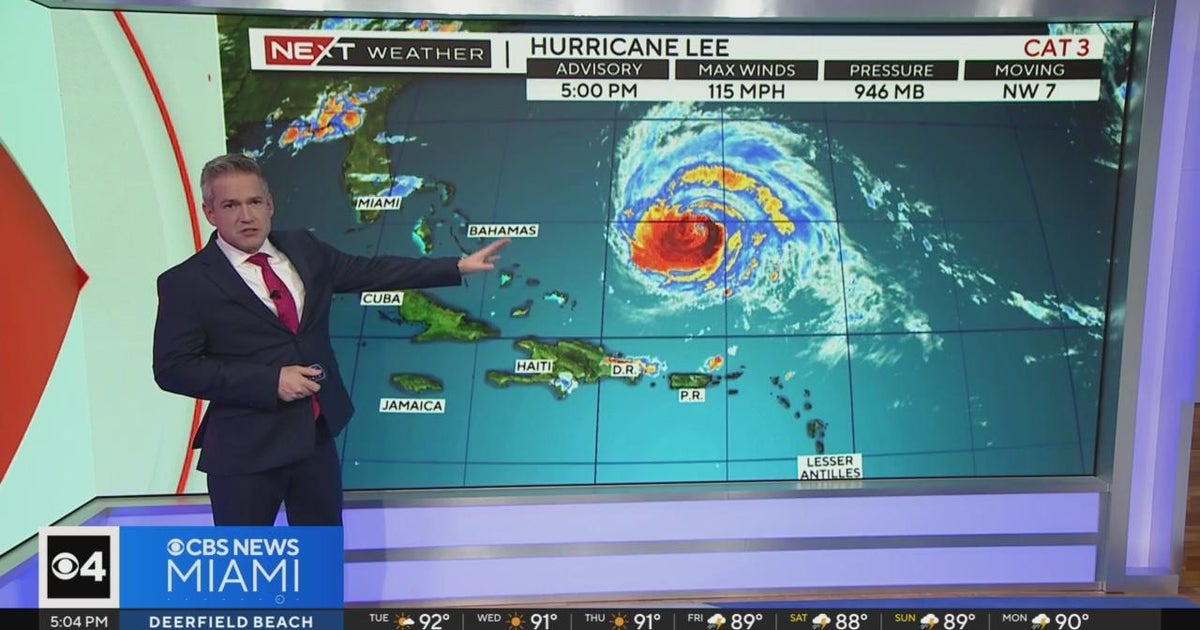 Tracking Hurricane Lee: 5 p.m. Tuesday update (9/12/23) - CBS Miami