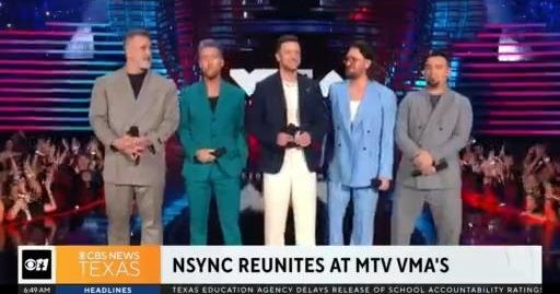 NSYNC reunites on MTV's Video Music Awards stage - CBS Texas