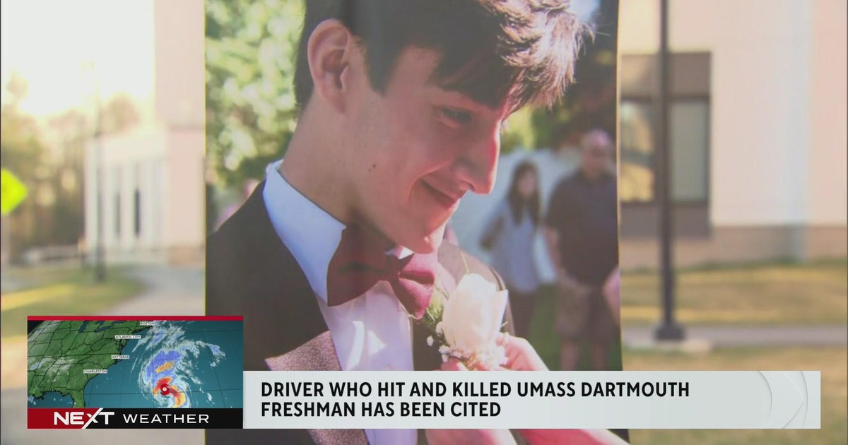 Driver cited in crash on UMass-Dartmouth campus that killed student Frank Petillo Jr. - CBS Boston