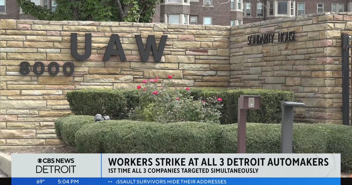 UAW members strike at all 3 Detroit automakers - CBS Detroit