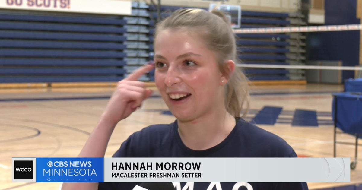 Hannah Morrow starts freshman Volleyball semester strong - CBS Minnesota