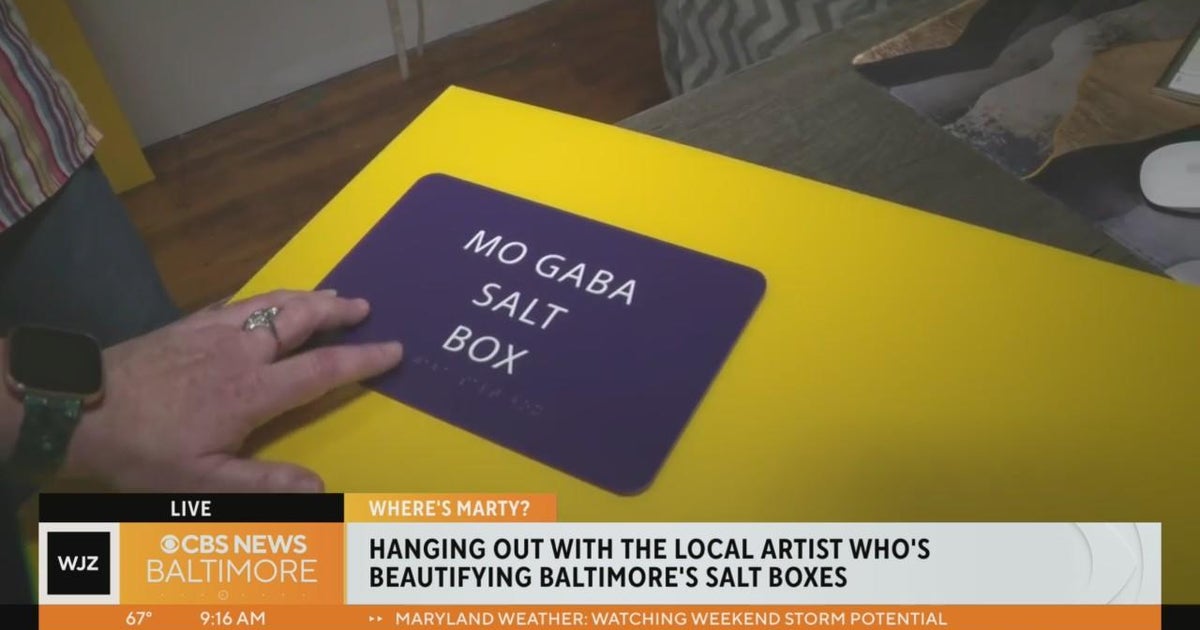 Where's Marty? Getting a sneek peek at this year's salt box decorations ...