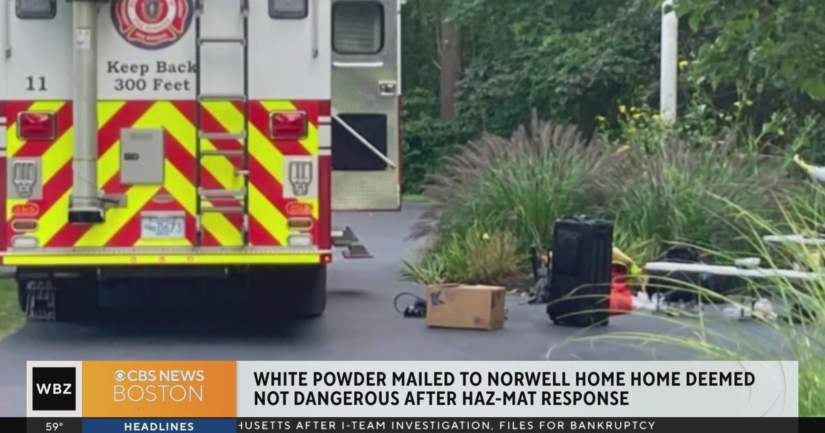 White powder mailed to Norwell home deemed not dangerous after ...