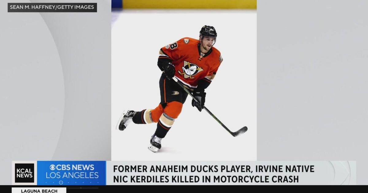 Former Anaheim Ducks player Nic Kerdiles killed in motorcycle crash in ...