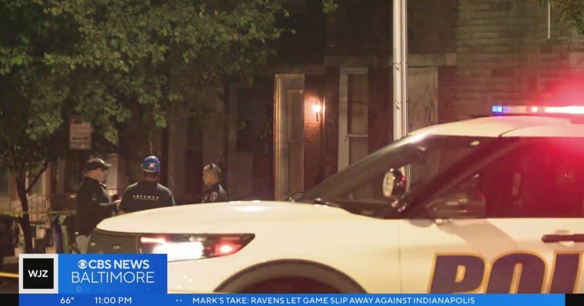 Person hospitalized after trapped in vacant rowhome collapse in West Baltimore - CBS Baltimore