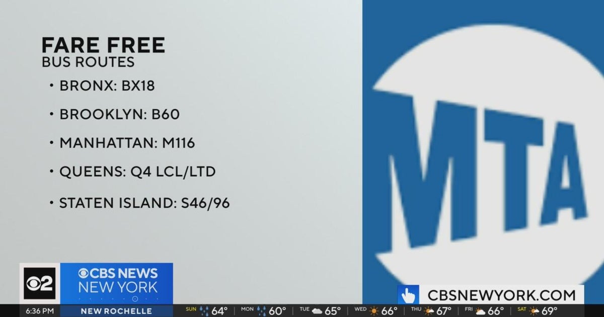 Free MTA bus service rolls out across New York City - CBS New York