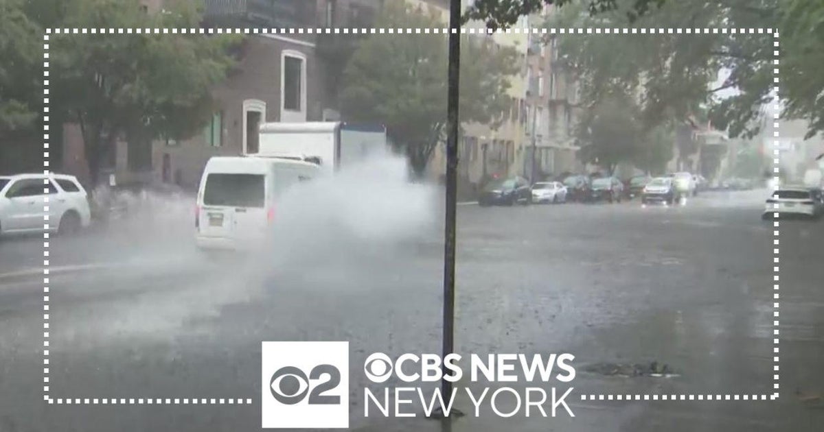 Streets flood as water has nowhere to go in Bed-Stuy - CBS New York