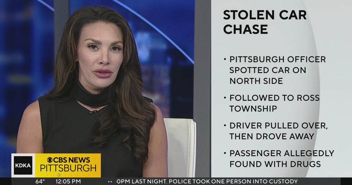 Two arrested after suspected stolen car chase - CBS Pittsburgh