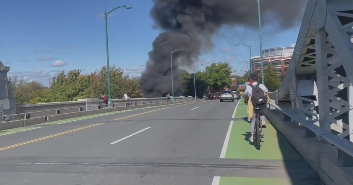 BU Bridge closed to traffic due to fire at encampment on Cambridge side ...