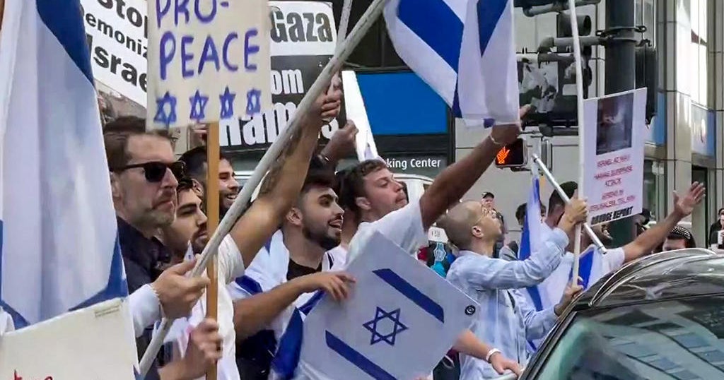 Israel and Palestinian supporters face off in San Francisco - CBS San ...