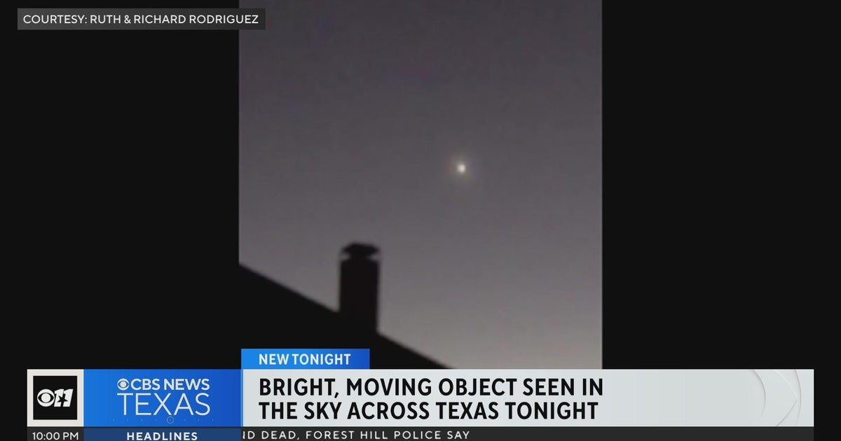 Bright, moving object seen across the Texas sky Friday night - CBS Texas