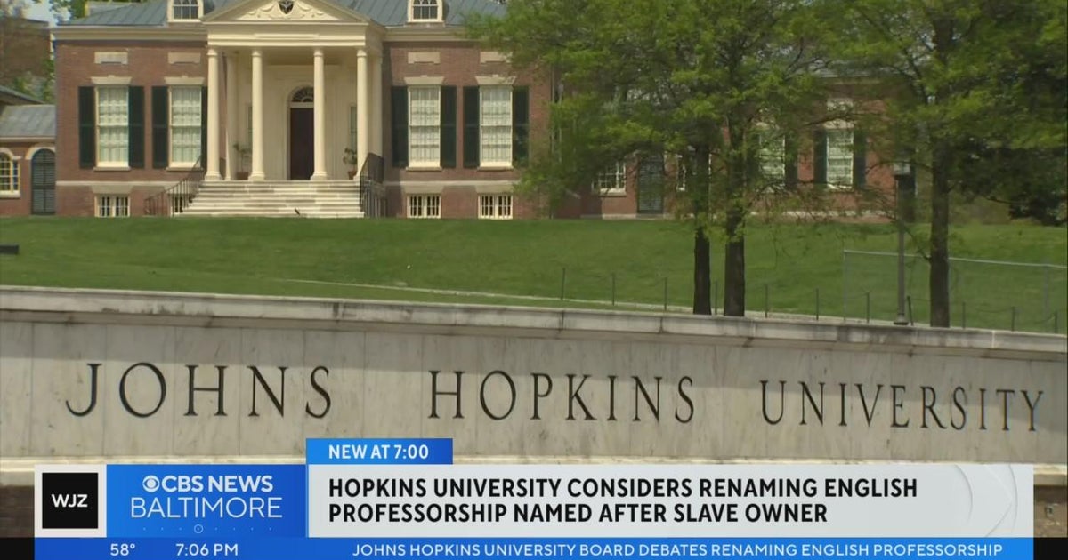 Johns Hopkins University board debates renaming English professorship ...