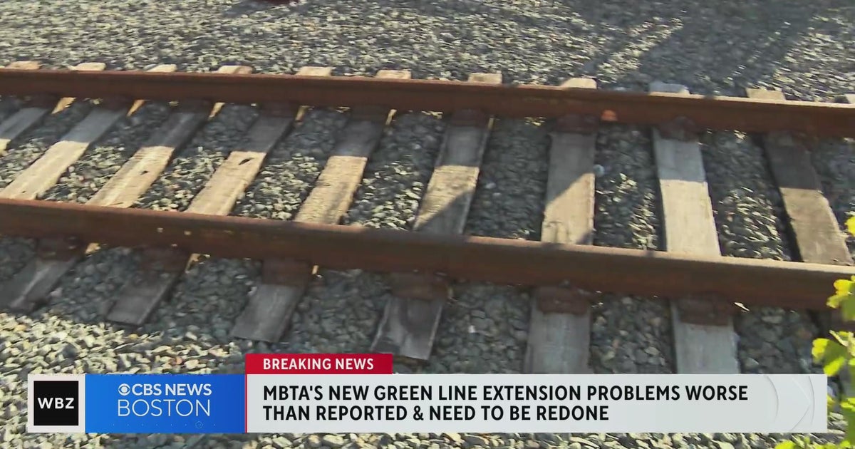 MBTA Green Line Extension tracks need to be redone - CBS Boston