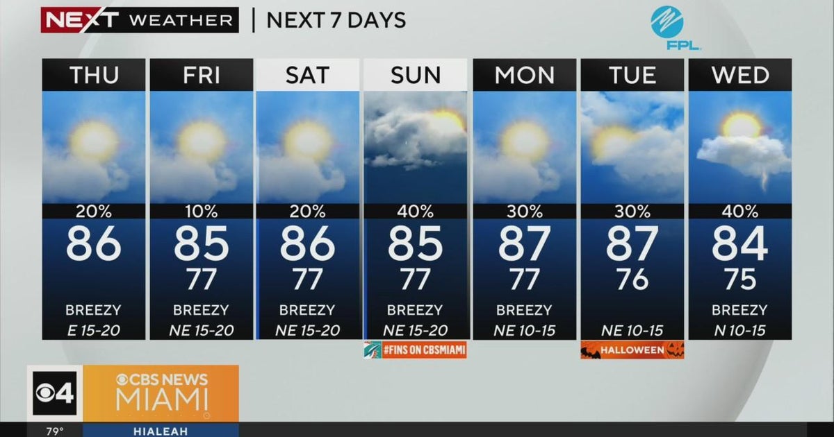 Miami Weather for Thursday 10/26/2023 5AM - CBS Miami