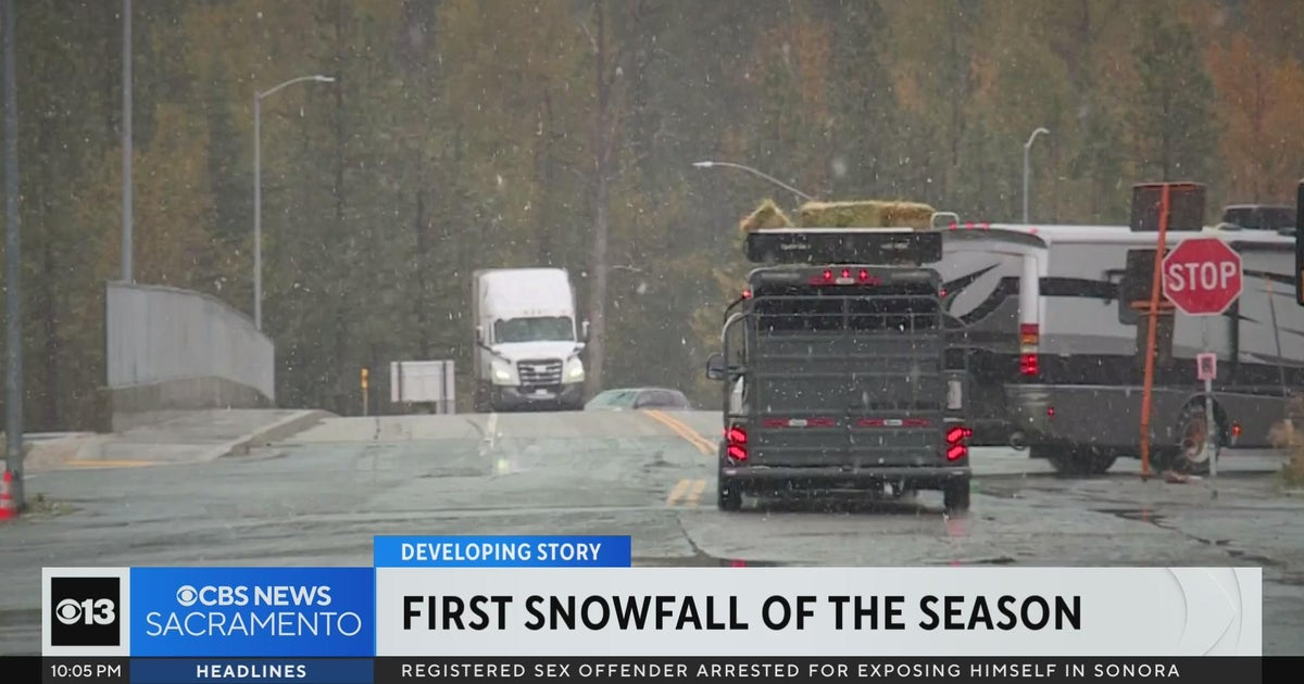 Sierra travelers navigate first snowfall of the season - CBS Sacramento