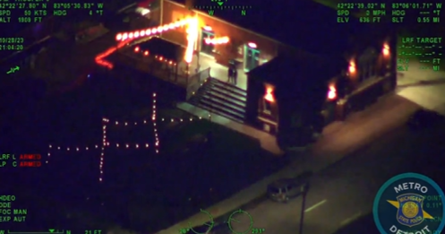 VIDEO: Man arrested after pointing laser at police helicopter in ...