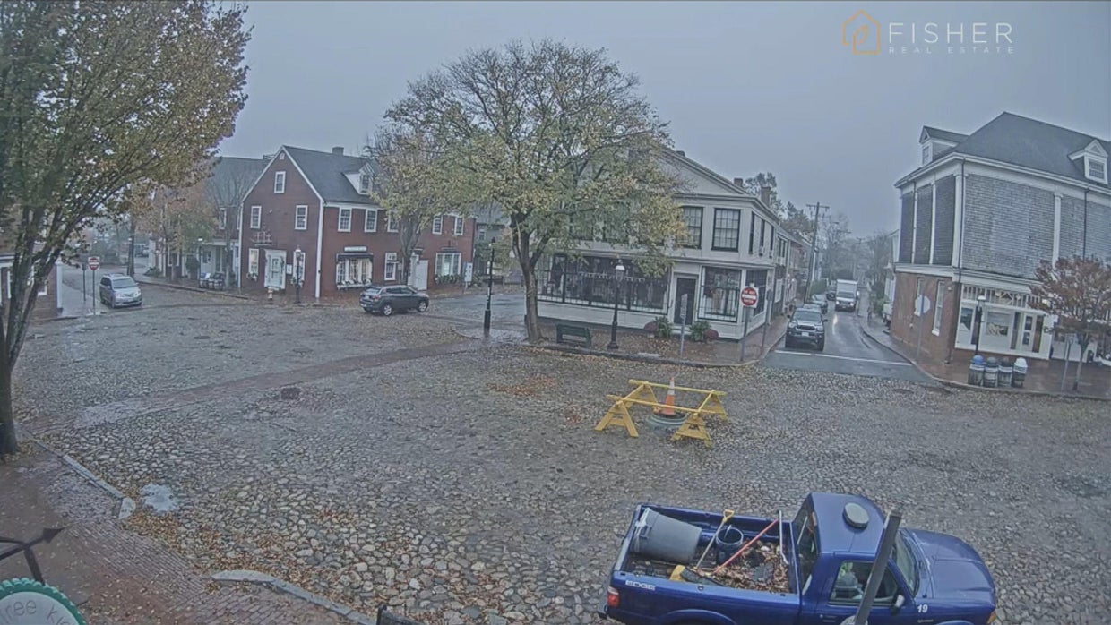 Video shows truck slamming into historic Nantucket fountain - CBS Boston