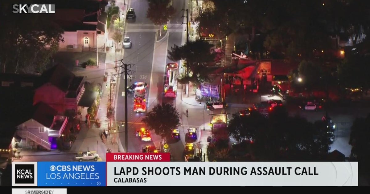 LAPD shoots assault with a deadly weapon suspect in Calabasas - CBS Los ...