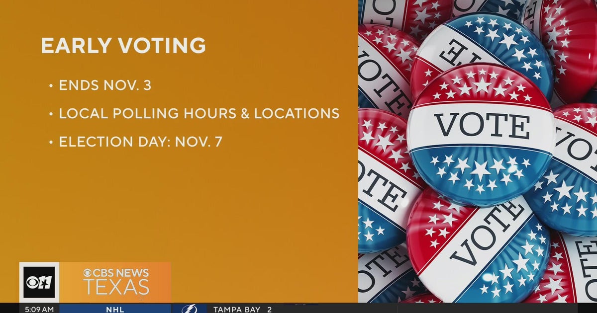 Early voting ends Nov. 3 - CBS Texas