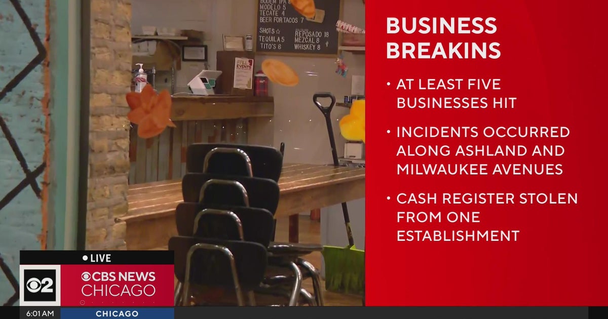 At least 5 Chicago businesses broken into overnight, cash register ...
