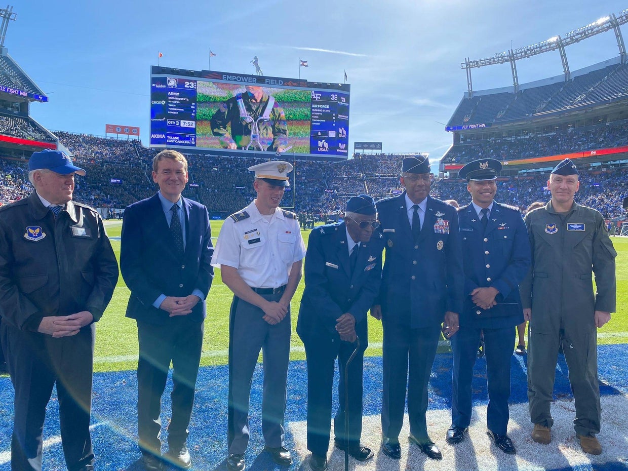 100-year-old Tuskegee Airman promoted in ceremony at Empower Field at ...