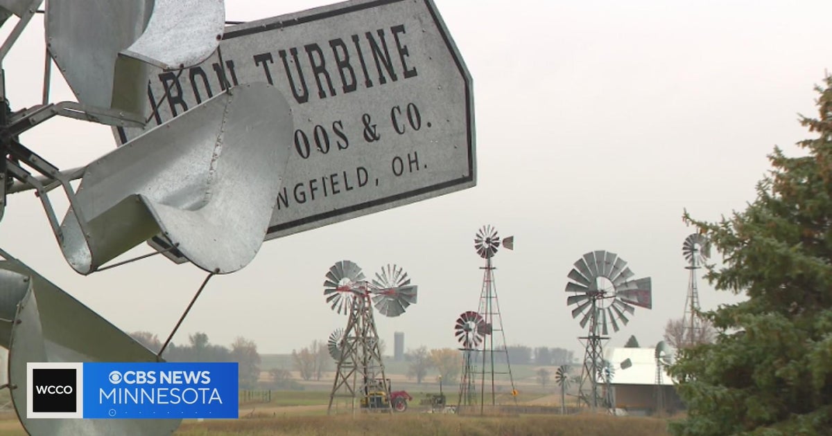 Man's present to wife turns into large windmill collection - CBS Minnesota