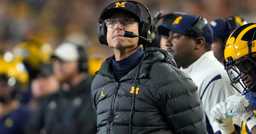 University of Michigan football coach Jim Harbaugh accepts three-game ...