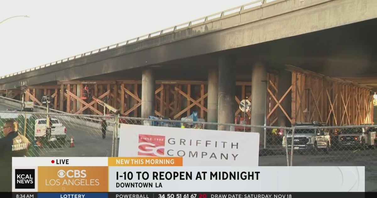 10 Freeway Will Reopen Ahead Of Monday Commute Sooner Than Expected