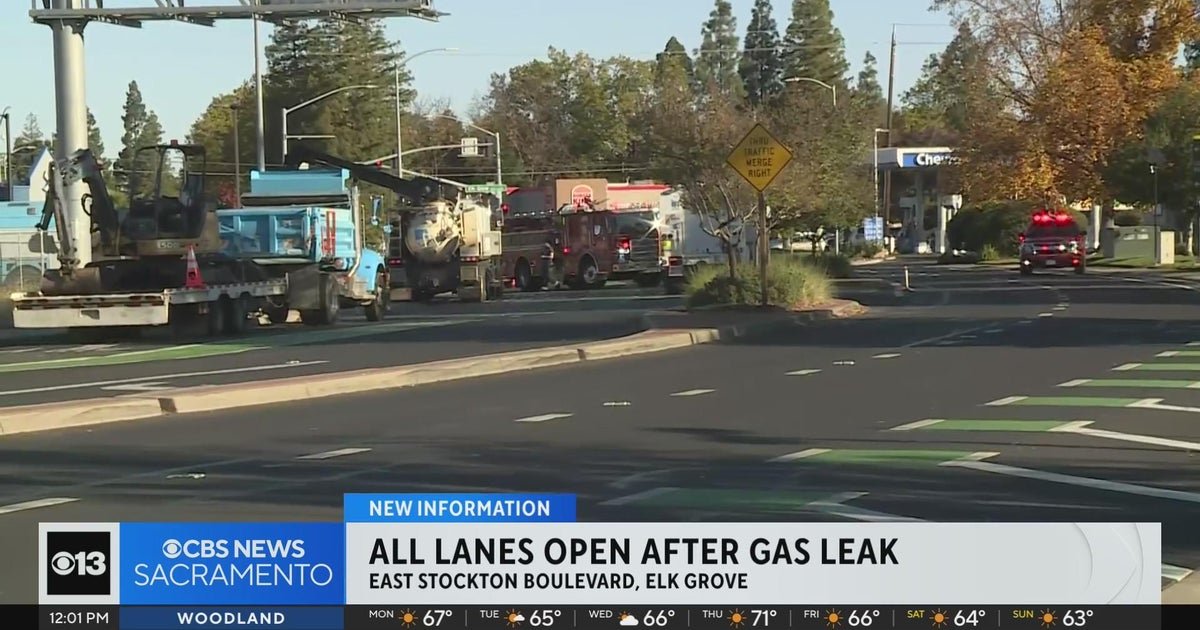 All Lanes Back Open After Elk Grove Gas Leak Cbs Sacramento