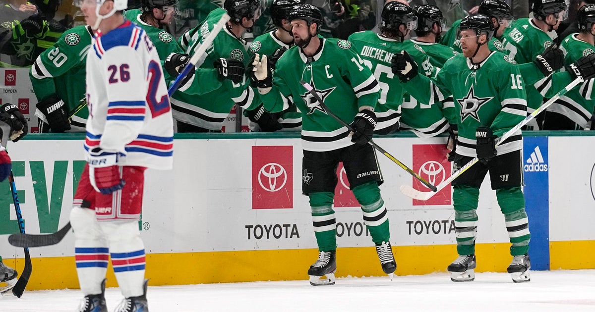 Rangers' 11-game point streak snapped as Stars rally for 6-3 win - CBS ...