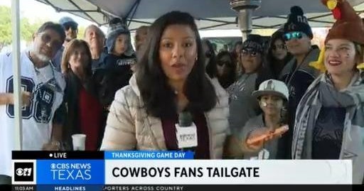 Fans tailgating at Cowboys game on Thanksgiving - CBS Texas