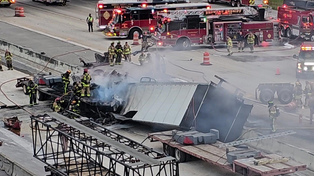 Northbound I-95 lanes slowly reopen at SR 84 after deadly crash - CBS Miami