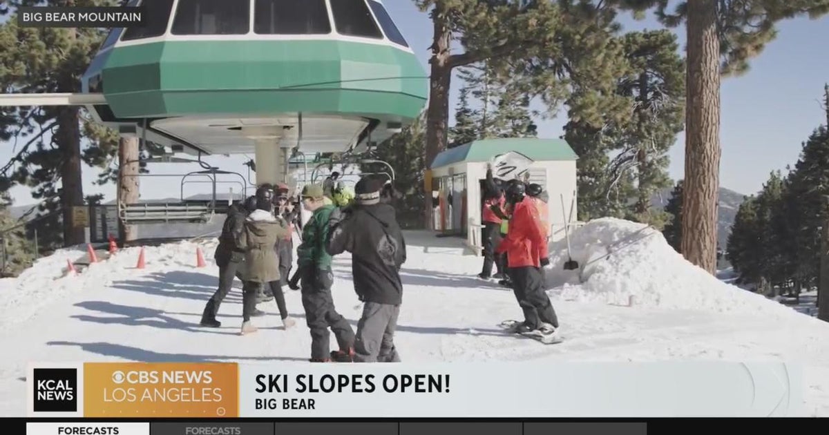 Ski slopes open in Big Bear - CBS Los Angeles