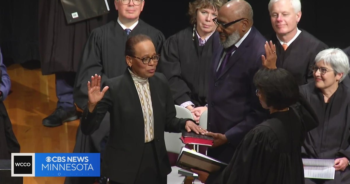 Natalie Hudson sworn in as Minnesota Supreme Court chief justice - CBS ...