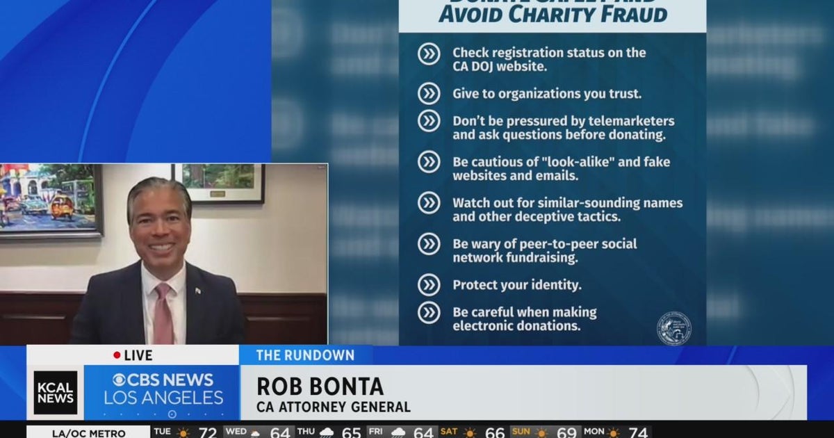 CA Attorney General Rob Bonta on how to avoid "Giving Tuesday" charity ...