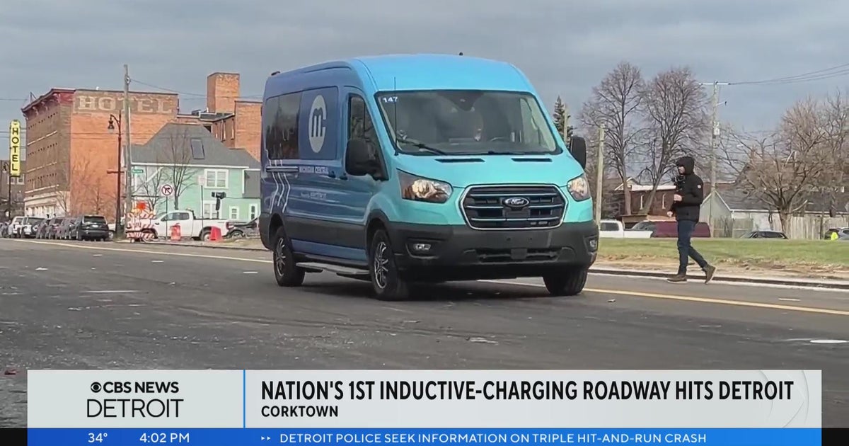 City of Detroit installs nation's first wireless charging road for EVs ...