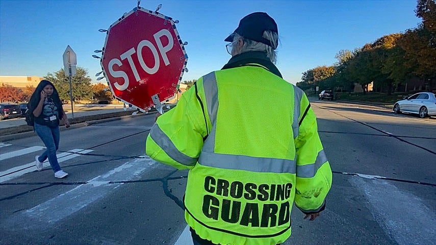 Lewisville's first and oldest crossing guard proves there's no age ...