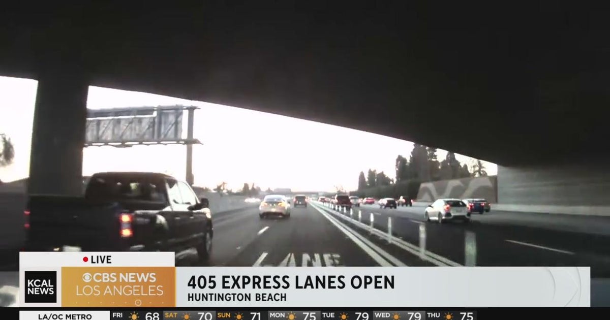 New express lanes open on the 405 Freeway in Orange County - CBS Los ...