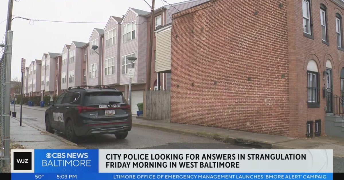 Man found strangled in West Baltimore, homicide investigation underway ...