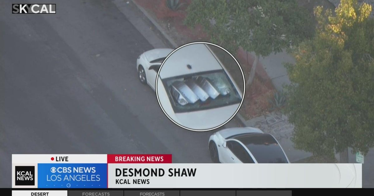 Handful of cars vandalized by hatchet-wielding man in Koreatown - CBS ...