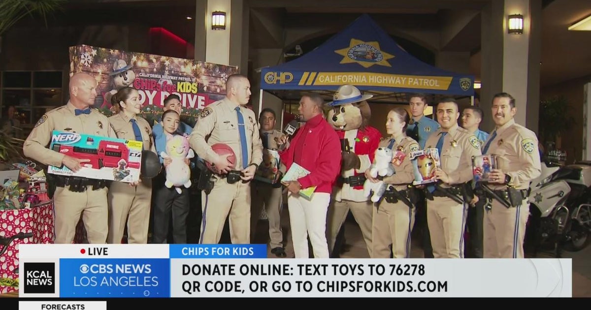 Chauncy Glover celebrates his first CHiPs for Kids toy drive - CBS Los ...
